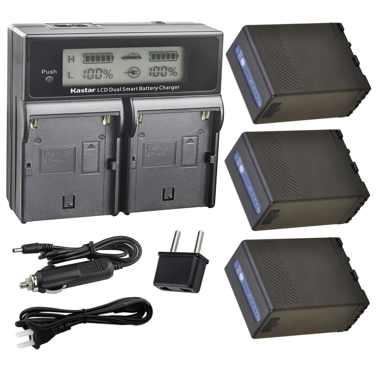 Kastar BP-U68 Battery 3-Pack and CH04 Dual Fast Charger Replacement for ...