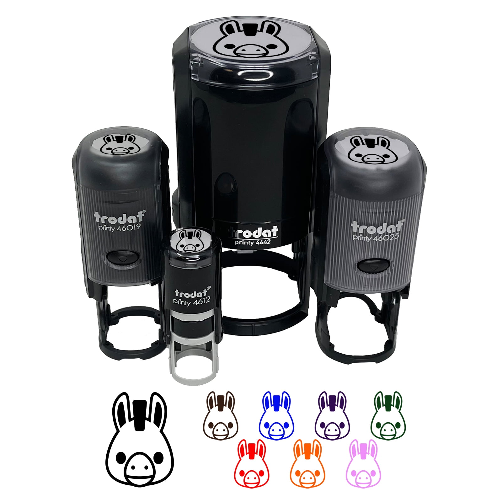 Witty Donkey Mule Head Self-Inking Rubber Stamp Ink Stamper - Lime ...