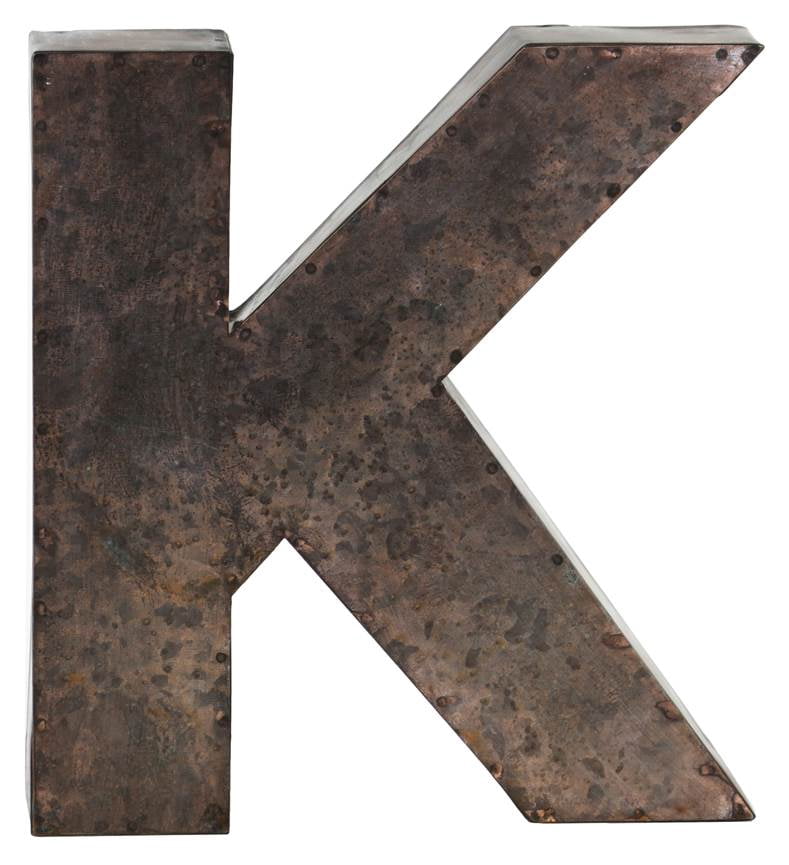 "K" Metal Alphabet Wall Decor Letter - Walmart.com