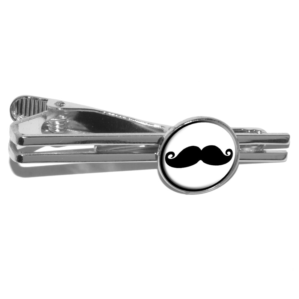 Curly Mustache Funny Round Tie Clip - Walmart.com
