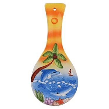 Disney Lilo & Stitch Hibiscus Flowers Ceramic Spoon Rest Holder ...