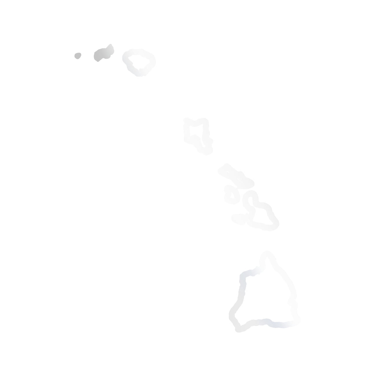 Hawaii Outline Sticker Decal Die Cut - Self Adhesive Vinyl ...