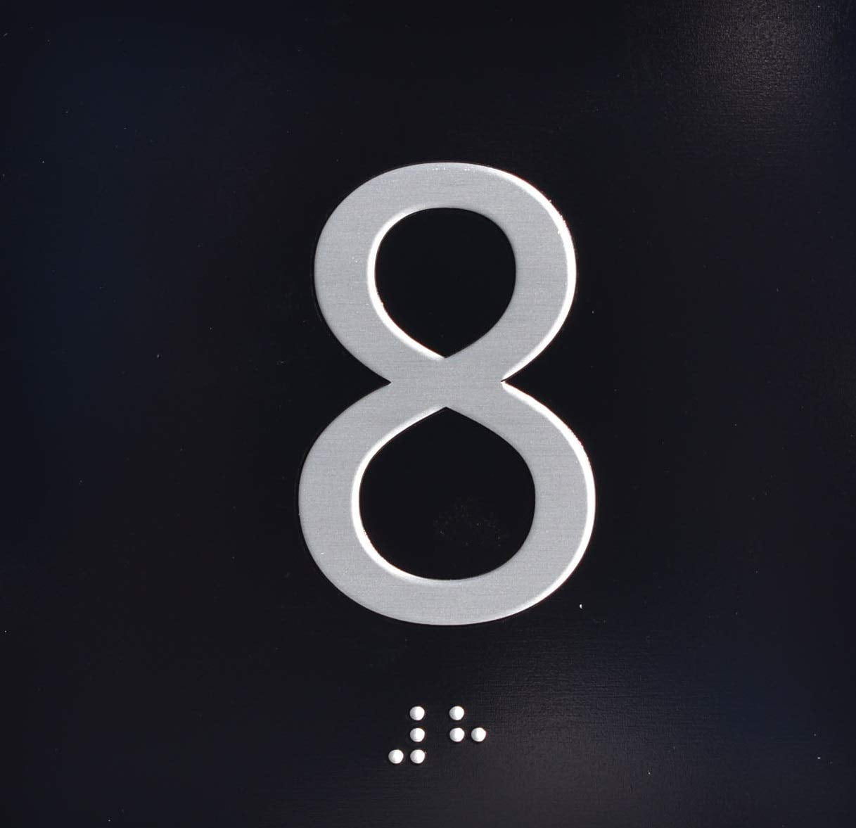 8TH Floor Elevator Jamb Plate Sign with Braille and Raised Number ...