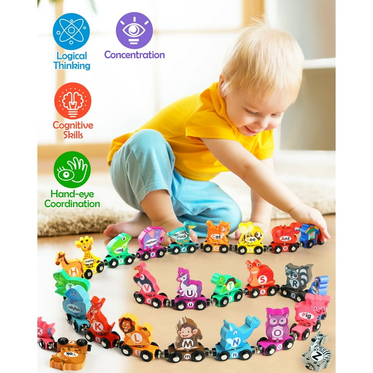 Toys For Toddlers Vanmor Wooden Train Set For Toddlers - Snap ...