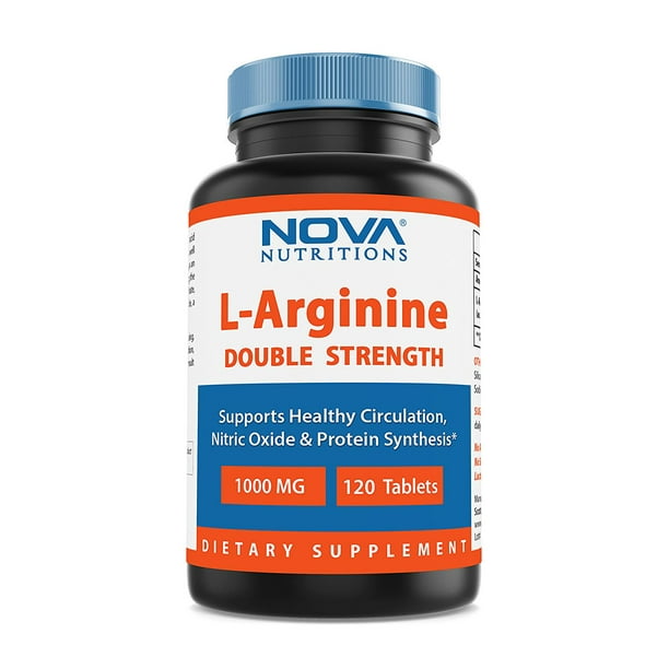 Nova Nutritions L-Arginine 1000 mg Tablets, 120 Ct - Walmart.com ...