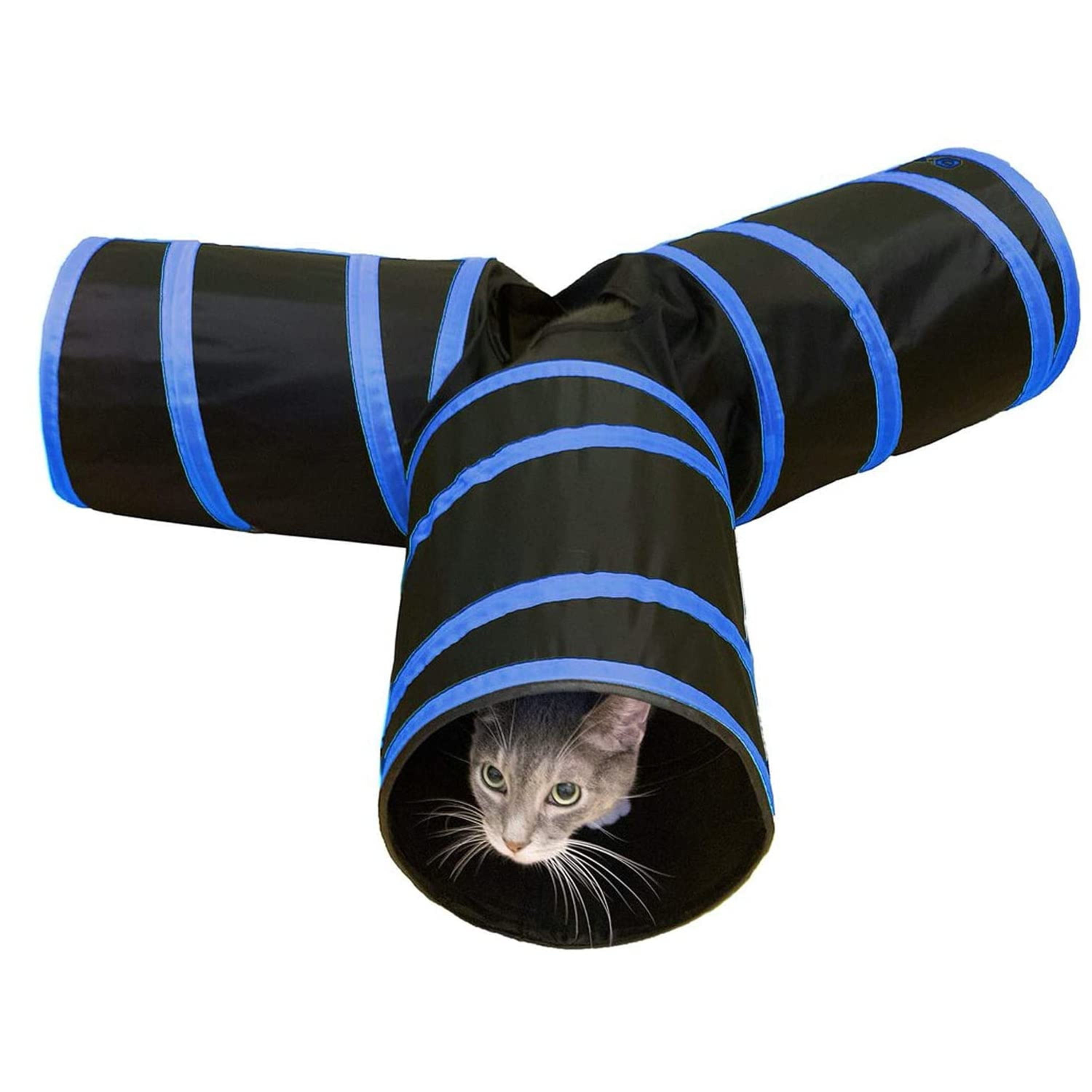Purrfect Feline 3 Way Cat Tunnel and Crinkle Interactive Cat Toy with ...