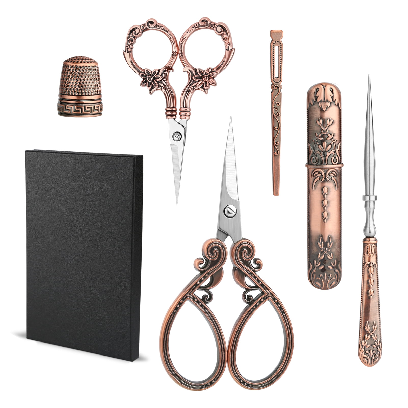 Jupean Vintage European Style Scissors,Stainless Steel,Embroidery ...