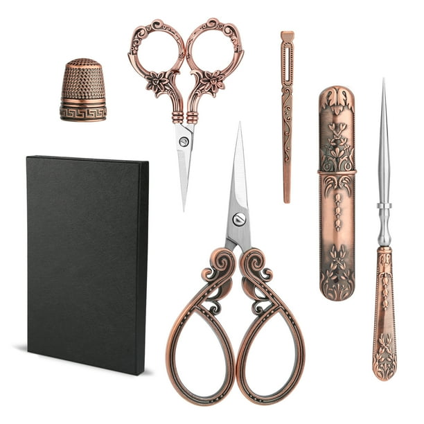 Jupean Vintage European Style Scissors,Stainless Steel,Embroidery ...