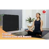 Indoor Magnet Fireplace Cover, Fireproof Draft Blocker, Heat Loss ...