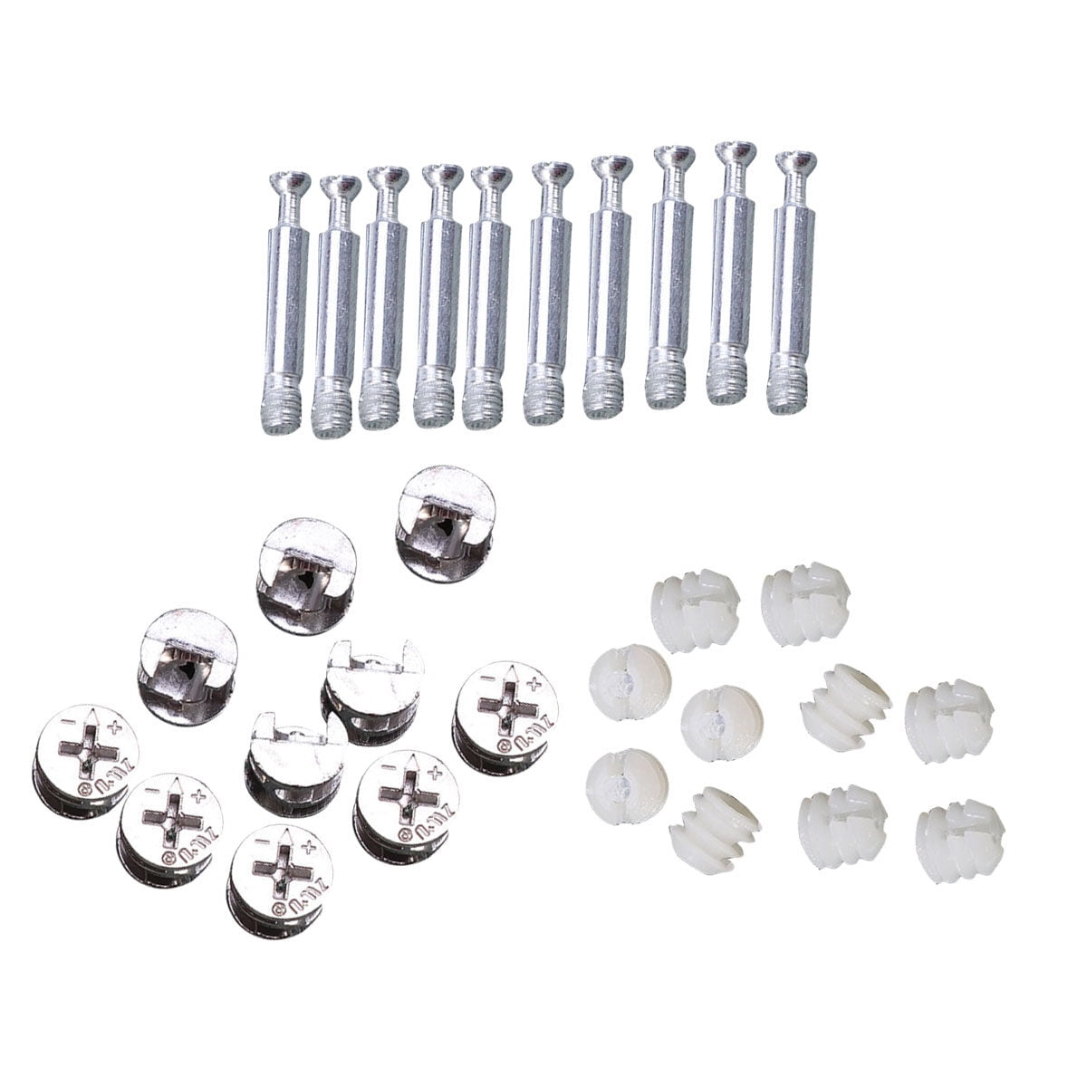 10 Sets Furniture Connectors Cam Fittings Pre-Inserted Nuts Dowels ...