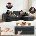 104" Boneless sofa,Sectional Compressed Couch with Chaise, Deep Seat ...