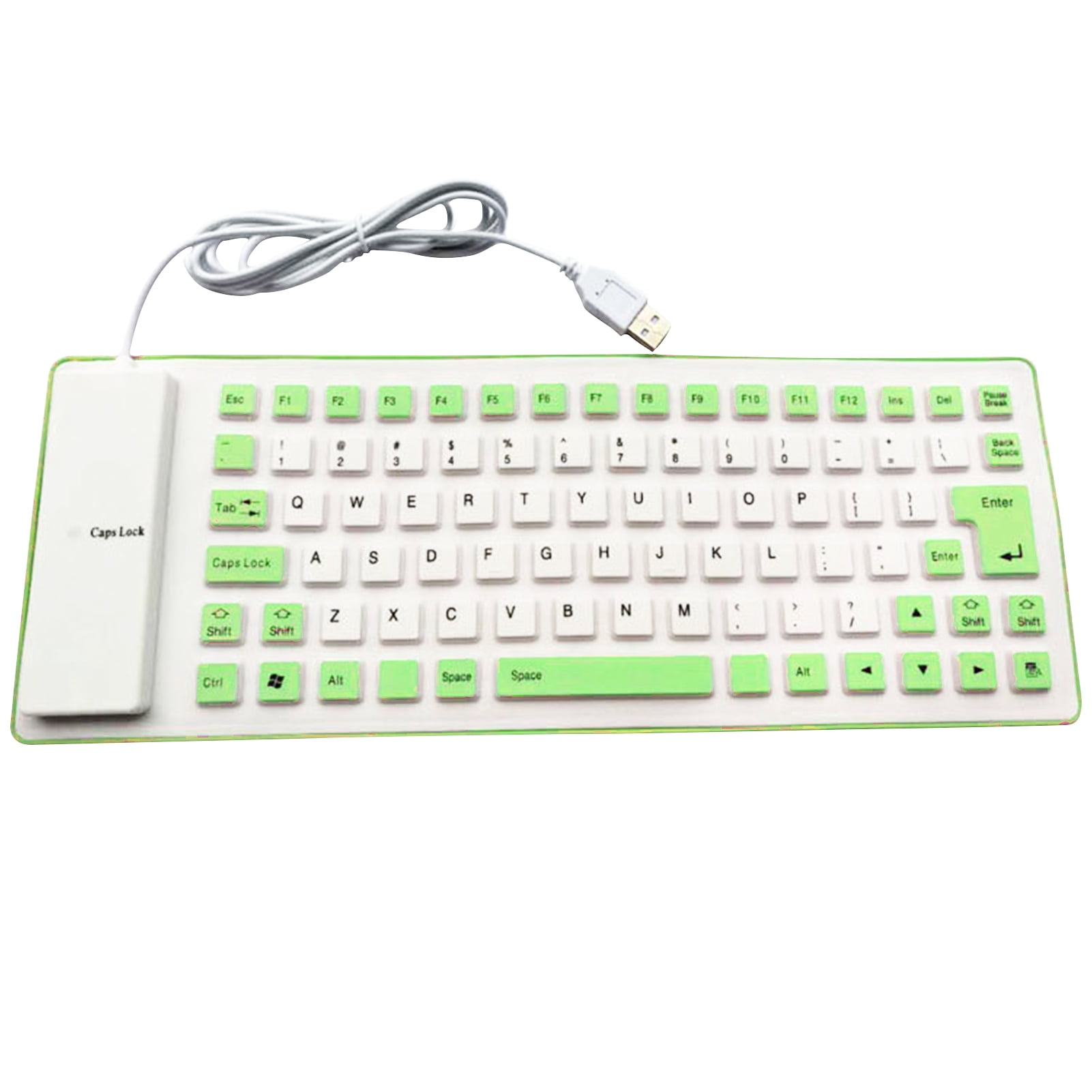 Portable Silent Foldable Silicone Keyboard USB Wired Flexible Soft ...