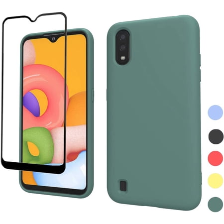 Samsung Galaxy A01 Case, with Tempered Gl Screen Protector [2 Pack ...