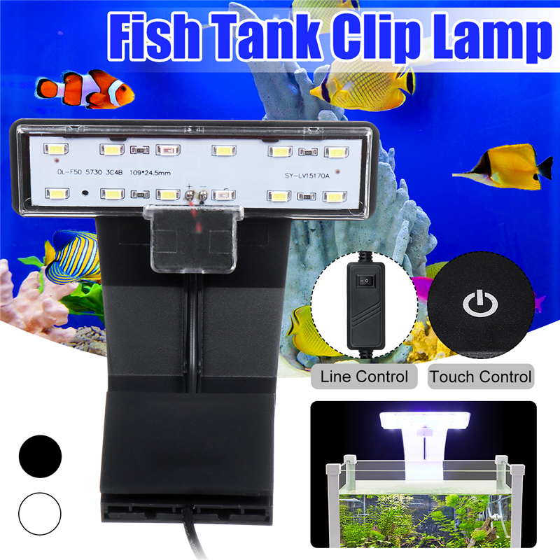Aquarium Fish Tank LED Clip On Light Clamp Lighting Overhead Lamp White ...