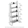 Furinno Ladder Bookcase, Bookshelf, Display Shelf, 5-Tier, French Oak ...