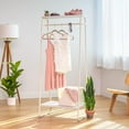 USA Clothes Rack for Hanging Clothes with 2 Shelves Freestanding ...