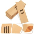 100 Pcs Paper Silverware Bags 8.7" x 3" Kraft Utensils Sleeves for ...