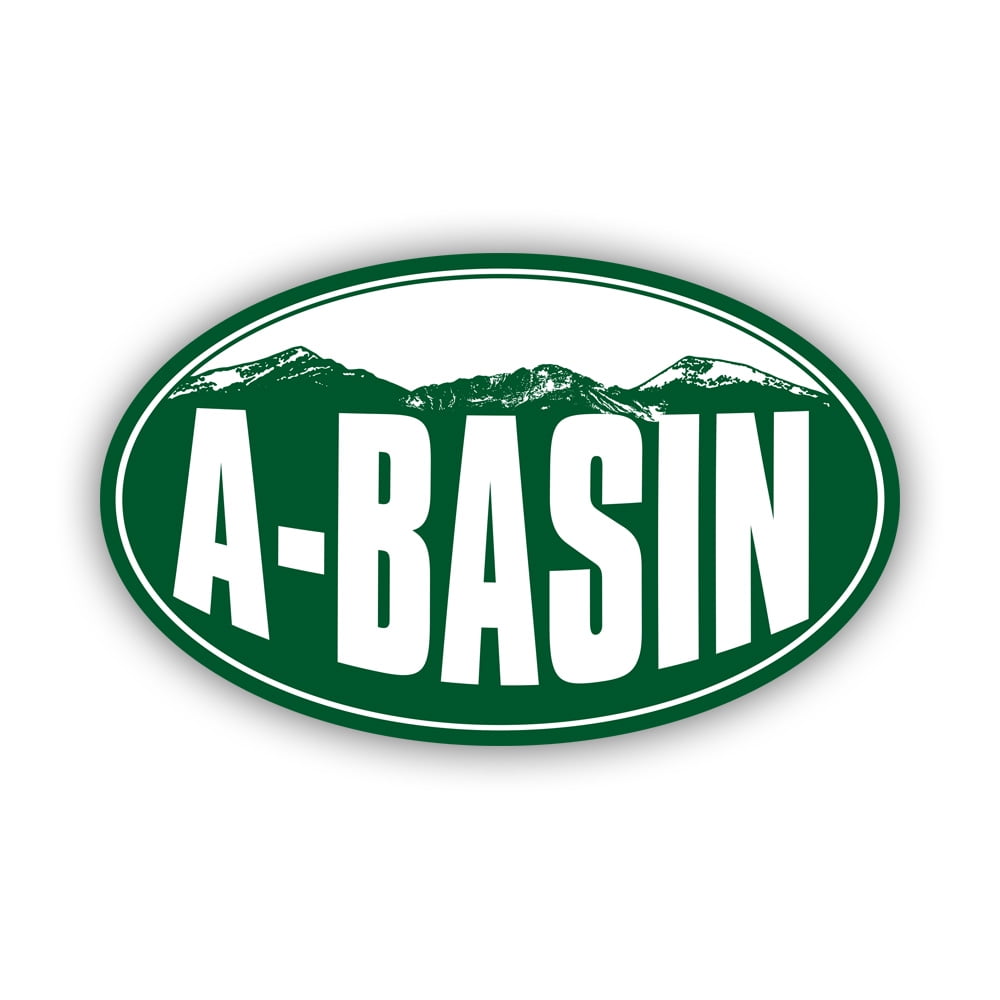 Oval A-Basin Colorado Mountain Sticker Decal - Self Adhesive Vinyl ...