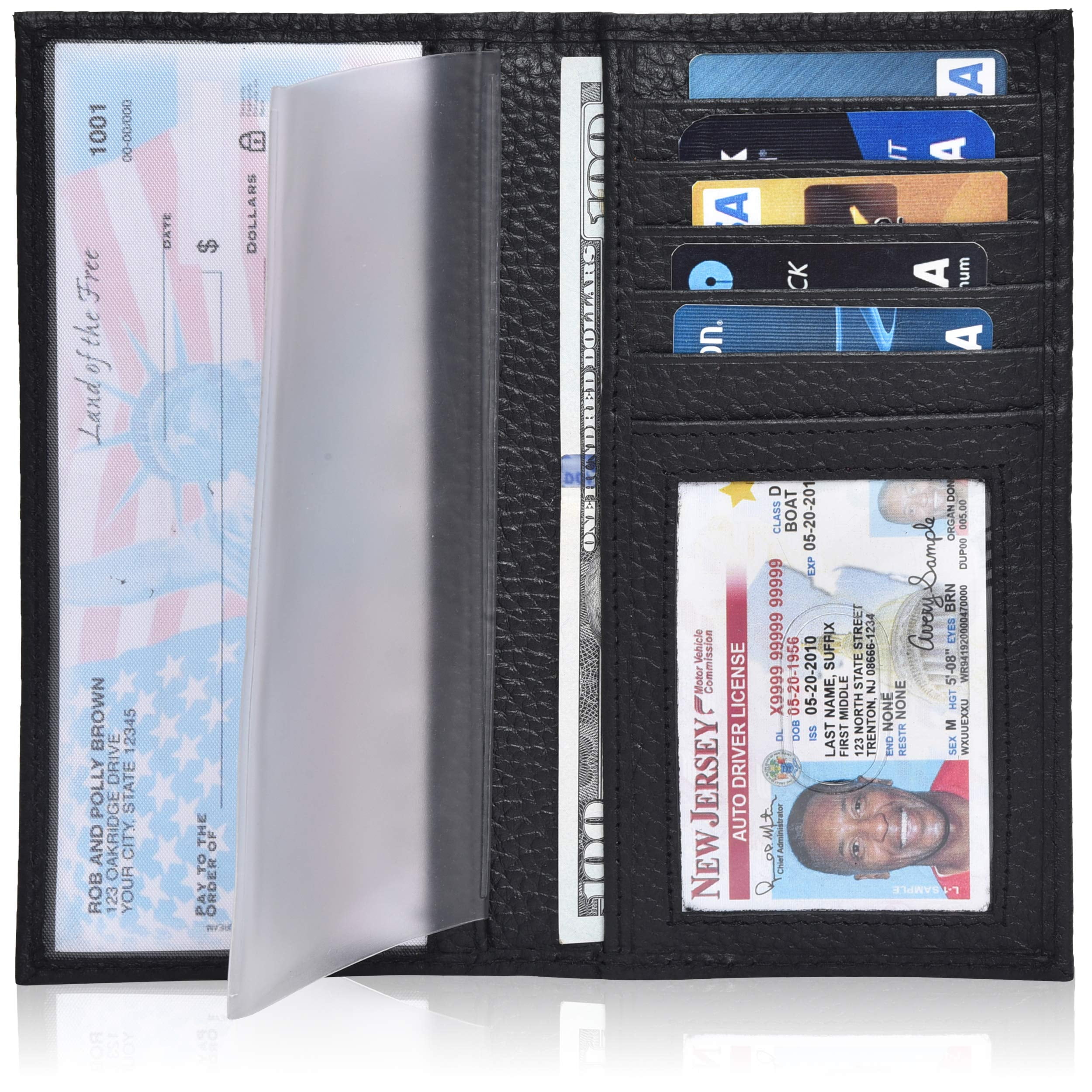 Check Book Cover for Men and Women - Leather Standard Register ...