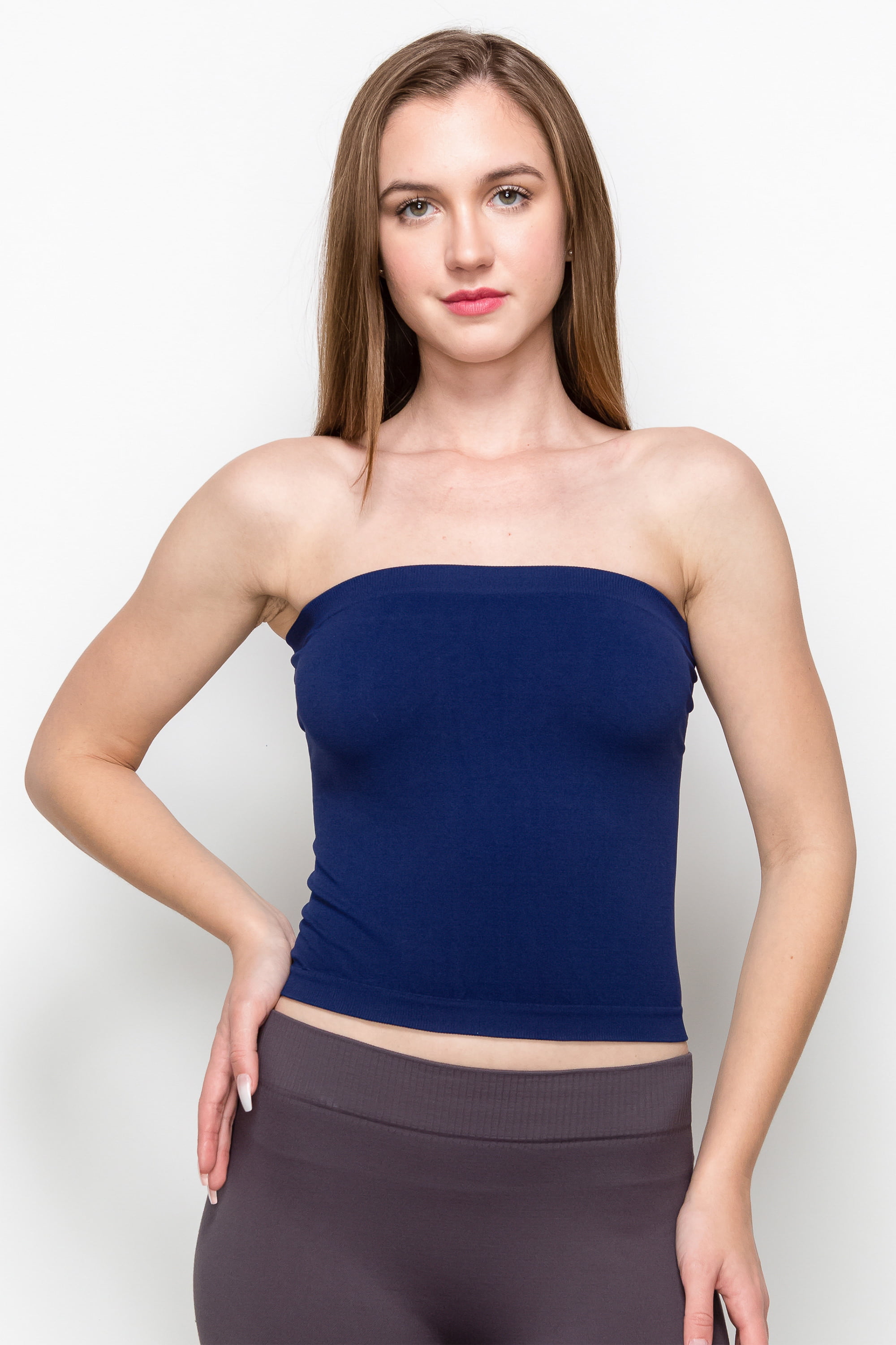Kurve by Idea Seamless Medium Length Bandeau Strapless Tube Top Bra ...