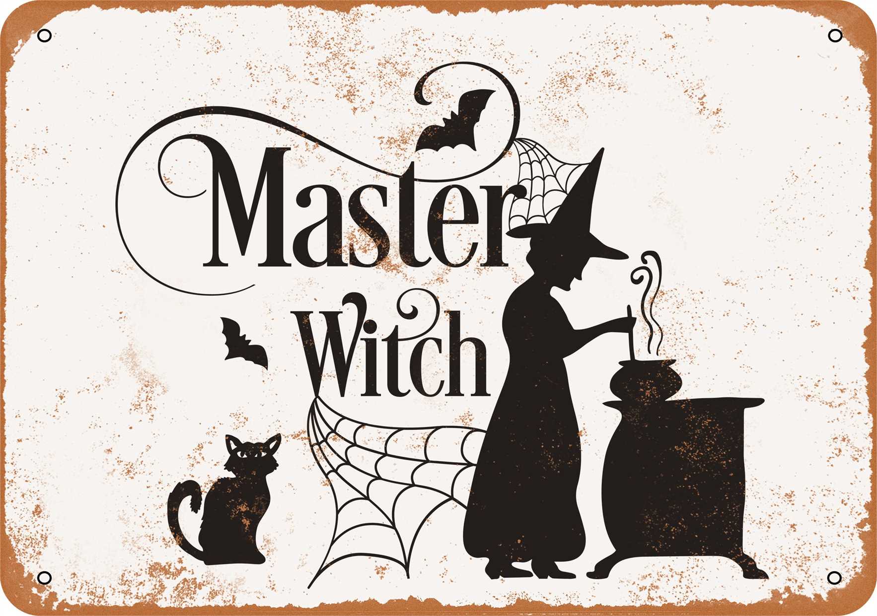 7 x 10 METAL SIGN - Master Witch - Vintage Rusty Look - Walmart.com