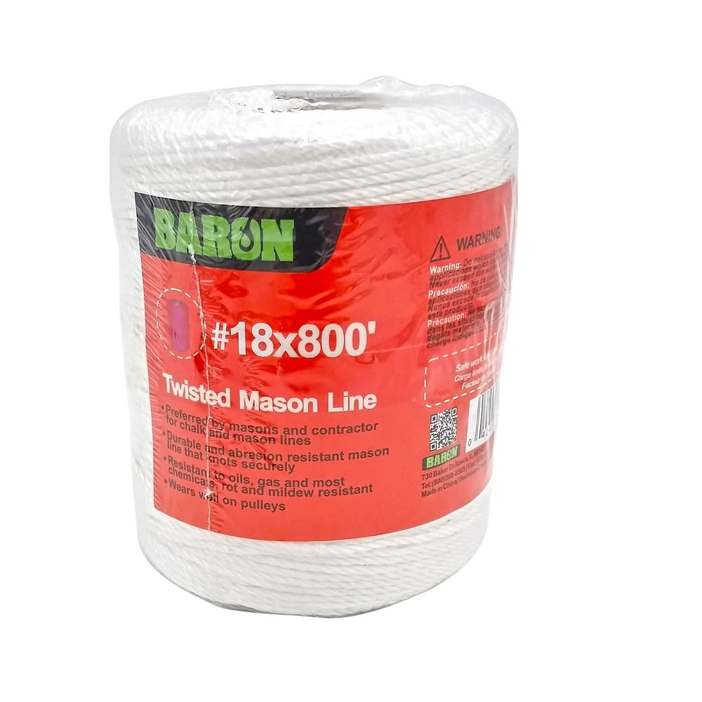 Baron 70817 Twisted Mason Line, 18 Inch x 800 Feet - Walmart.com