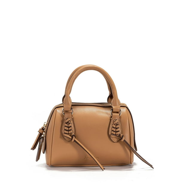 Sam Edelman Women's Bianca Small Satchel Crossbody Handbag Saddle ...
