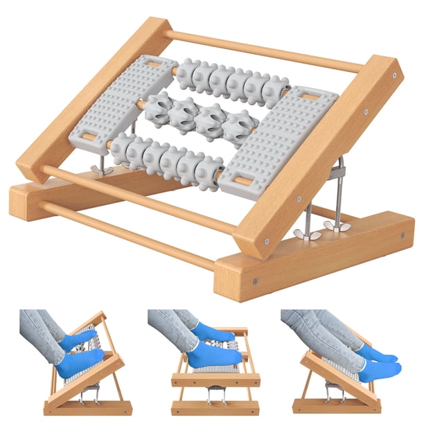 SEBIDER AM108 Wooden Adjustable Footrest for Under Desk at Work with ...