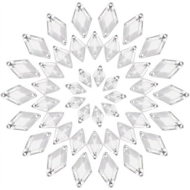 DIY Crafts 50 Pcs Gold Claw Clear Sew on Rhinestones Claw Flatback ...