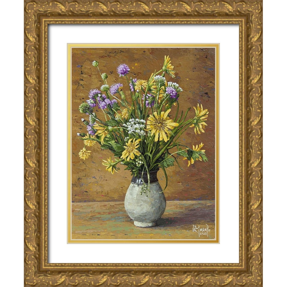 Ziman, Peter 19x24 Gold Ornate Wood Framed with Double Matting Museum ...