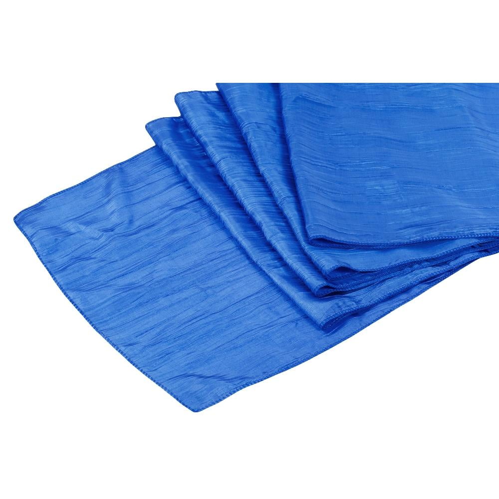 1 Pc, Accordion Crinkle Taffeta Table Runner - Royal Blue For Baby ...