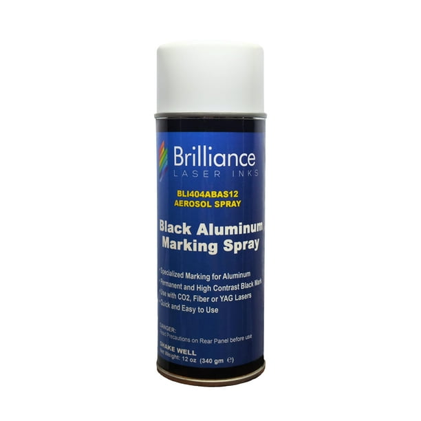 Brilliance Laser Inks 12 Oz Aluminum Laser Marking Spray - Black, Anti ...