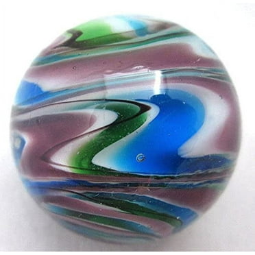 25mm Figaro Handmade Art Glass Marble Striped Design Large 1" Shooter ...