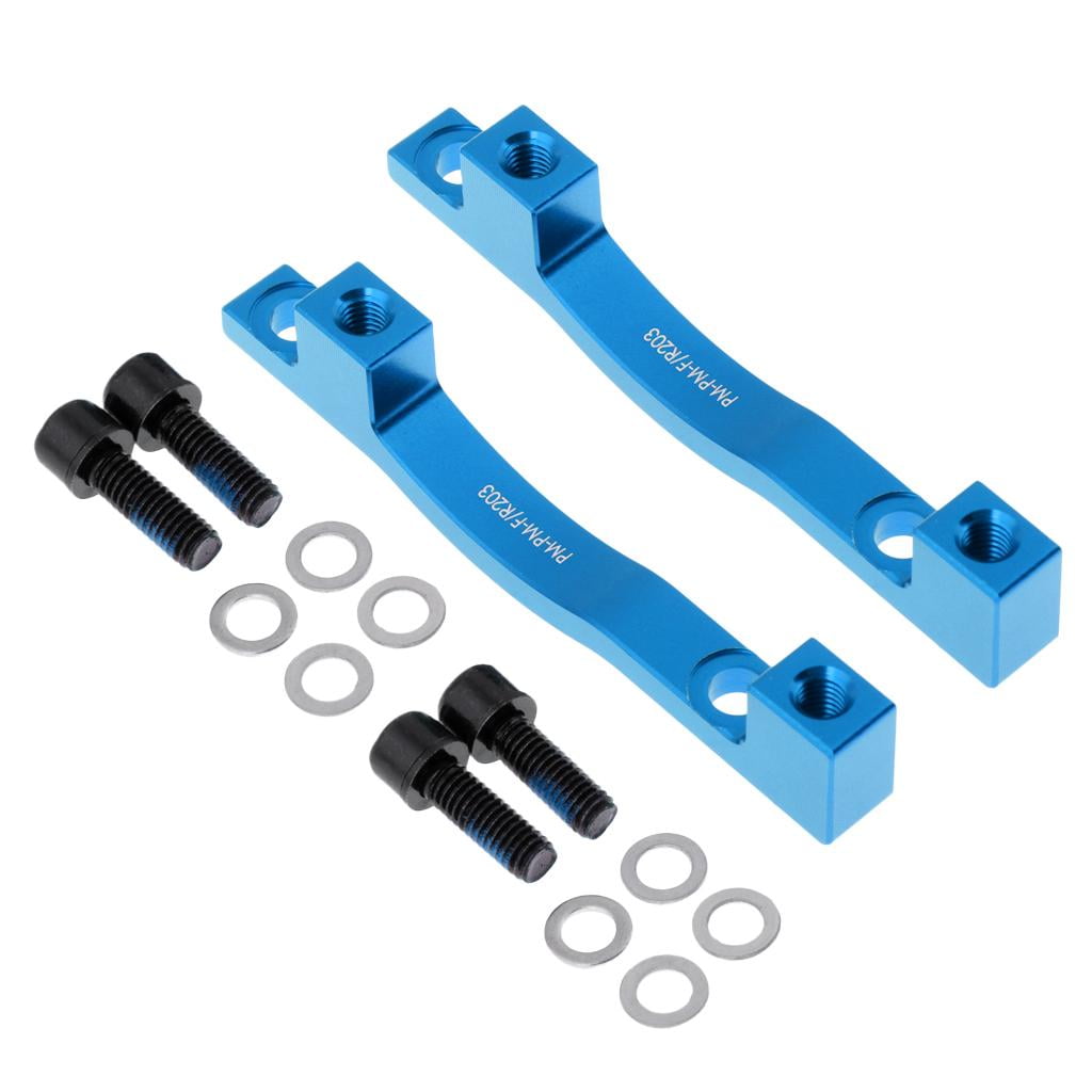 2 Pieces 203mm Mountain Road Bike Front & Rear Disc Brake Mount Adaptor ...