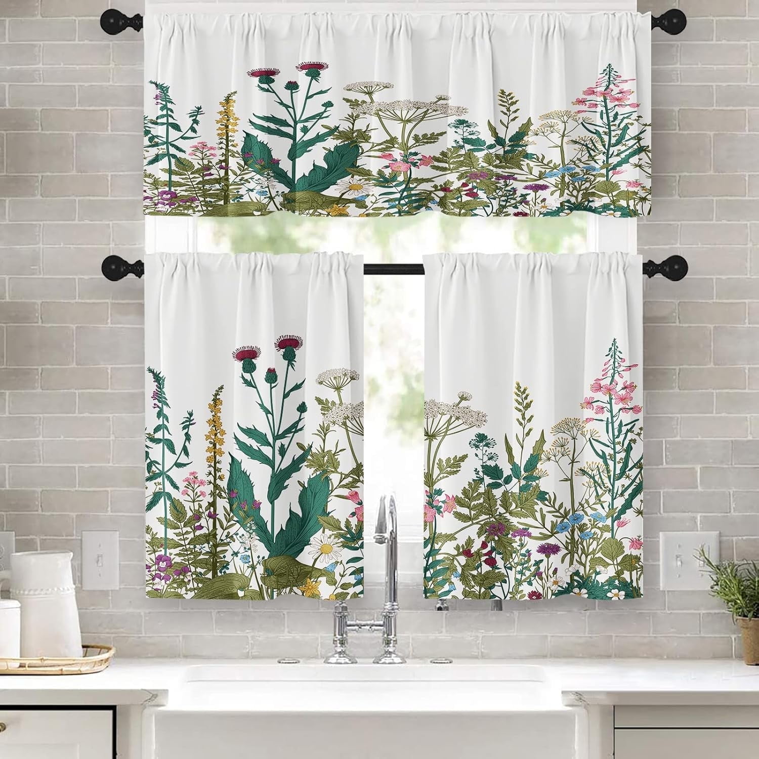 Click here for Cuogzszp Botanical Kitchen Curtains Herbs And Wild... prices