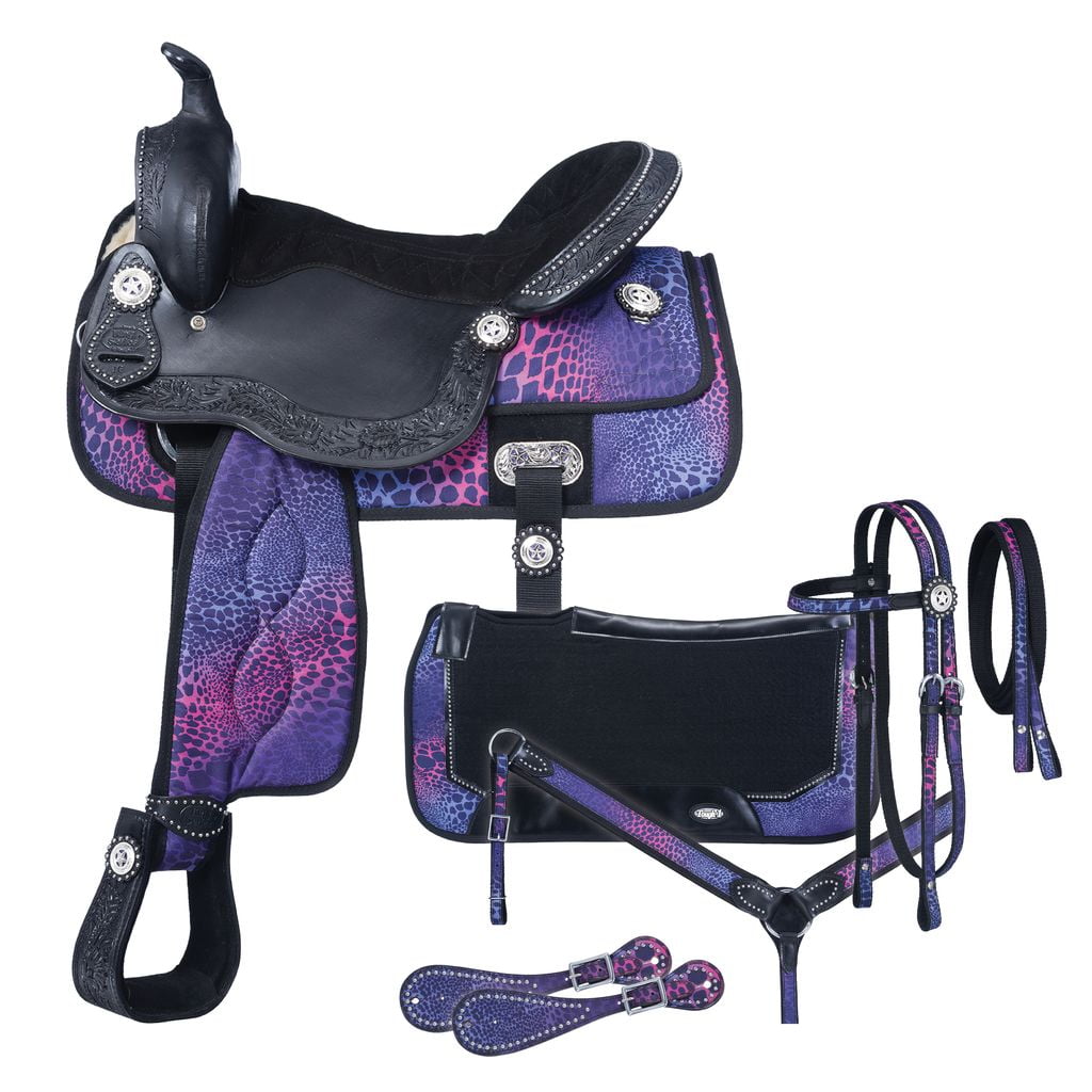 Tough-1 Saddle Eclipse 1 Pro Trail 7 Piece Tack Package Horse 9KS14 ...