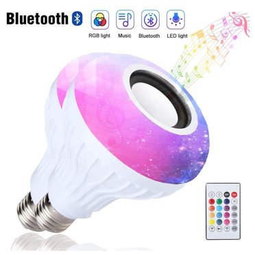 BFF Products Bluetooth Speaker Light Bulb Smart LED RGB Color Changing ...