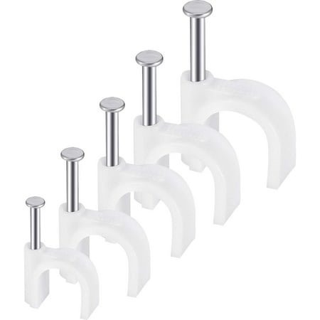 500 Pieces Cable Clips Wire Nail Clips Nails Nylon Wire Holders for ...