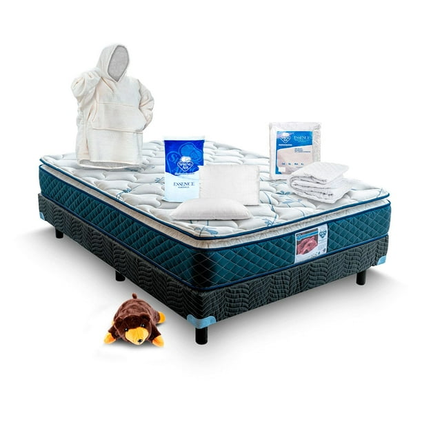 Colchón Individual Box 2 Almohadas Spring Air Cubre Colchón Individual ...