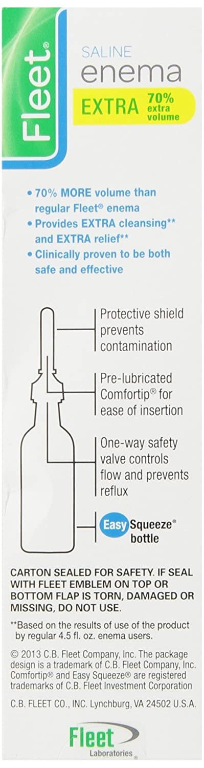 Fleet Enema, Ready-to-Use Saline Laxative 7.8 fl oz