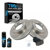 TRQ Front Ceramic Brake Pad Kit & Rotor Kit w/Chemicals BKA16211 Fits ...