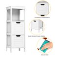 Costway Multifunction Bamboo Wooden Floor Cabinet Bathroom Storage Rack ...