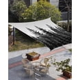 Dark Gray Forest Sun Shade Sail 14'X18' Black Tree Watercolor Bird ...