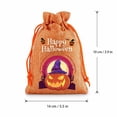 Candy Bags for Party Favors Halloween Drawstring Burlap Pouch Orange ...