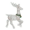 25" Lighted Silver Sisal Prancing Reindeer Christmas Yard Art Decoration - Walmart.com