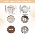 1 Set 60Pcs 4 Style Natural Paua Shell Buttons Clothing Accessories ...