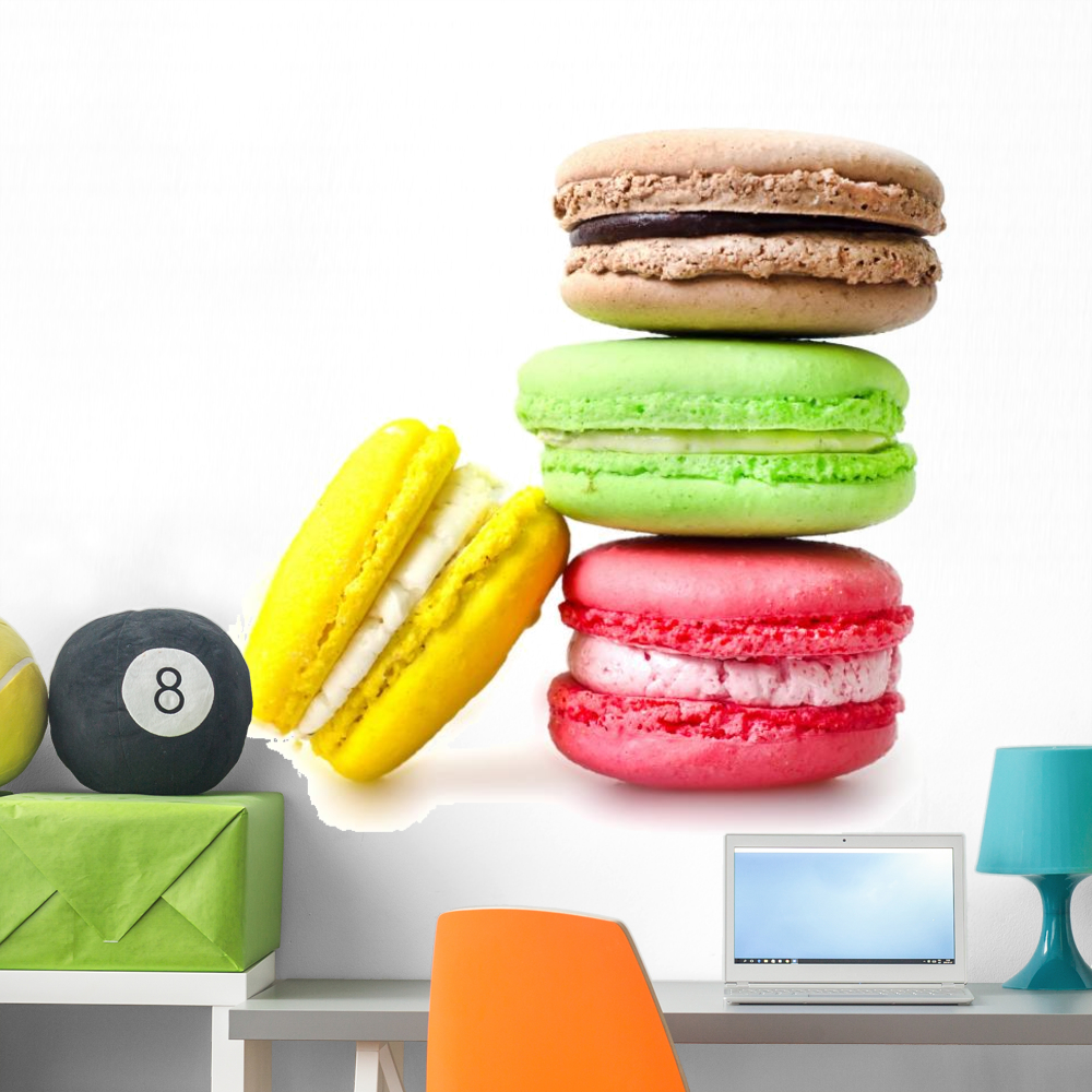 Macaroons Wall Mural by Wallmonkeys Peel and Stick Graphic (36 in W x ...