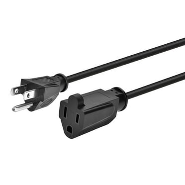 Monoprice 3-Prong Power Cord - 6 Feet - Black | NEMA 5-15P to IEC 60320 C13, 18AWG, 10A, 125V ...