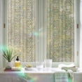 Beige Sand Window Privacy Film, Minimalist Rustic Vertical Dashed Lines ...