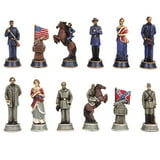 Civil War Solider Themed Chess Set with Glass Board, Multicolor ...